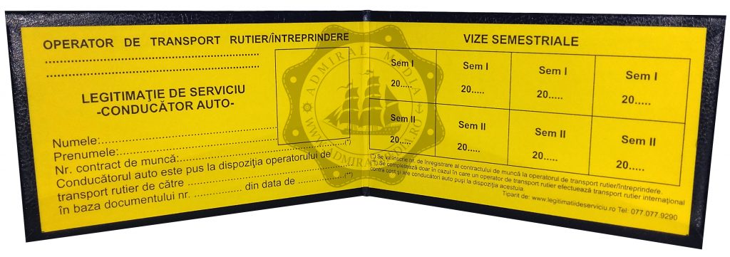 Legitimatii soferi auto agreate ARR model 2024-2025 | Despre noi ...