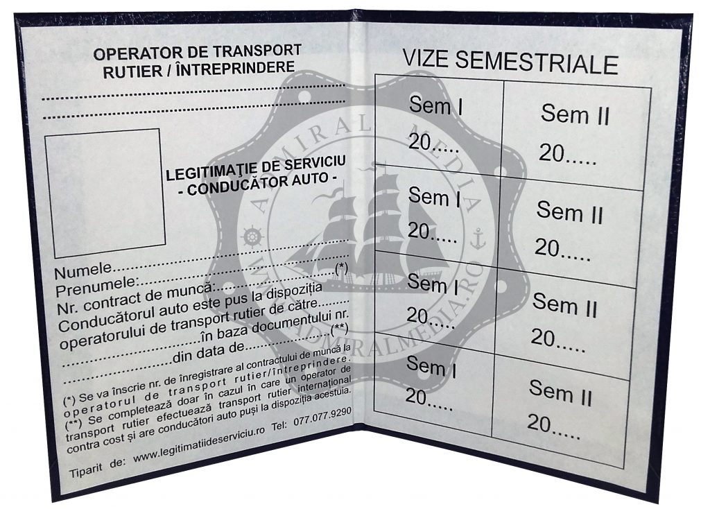Legitimatii soferi auto agreate ARR model 2024-2025 | Despre noi ...
